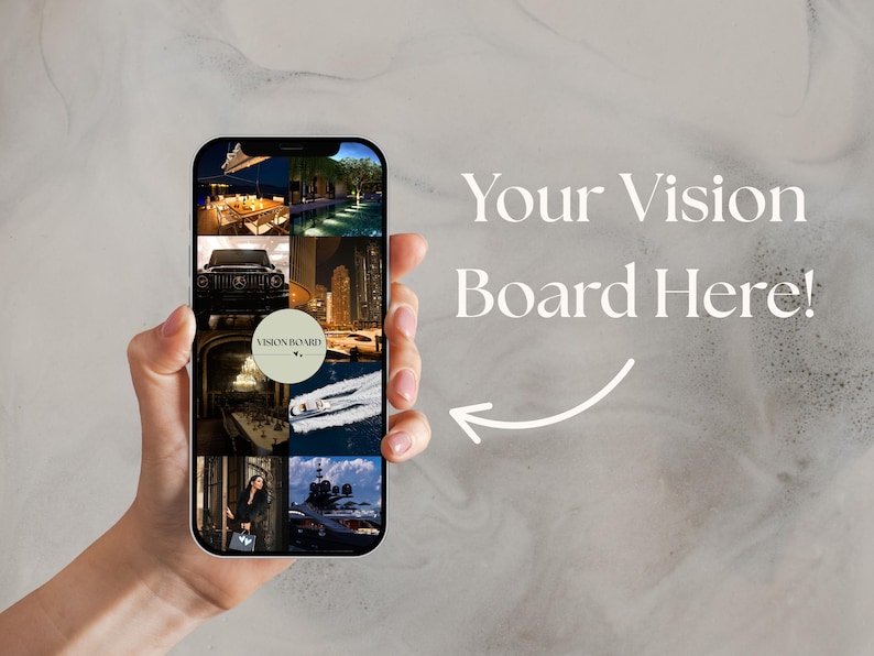 2025 Vision Board Wallpaper for iPhone | Minimalist Motivational Lock ...