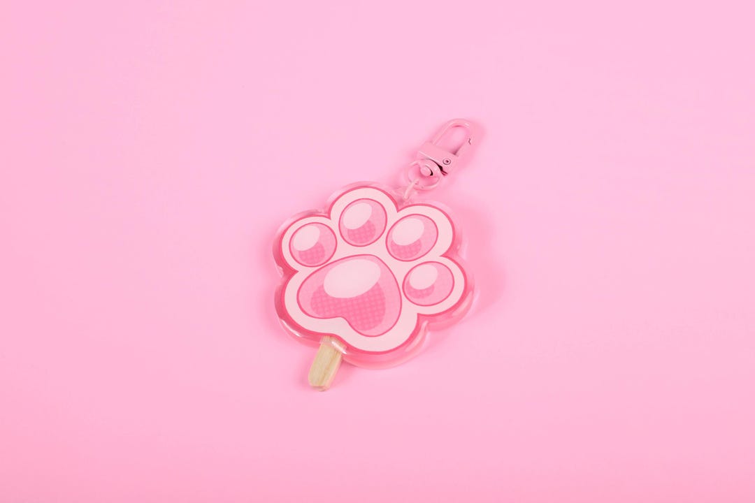 3-inch Paw Popsicle Acrylic Charm - Etsy