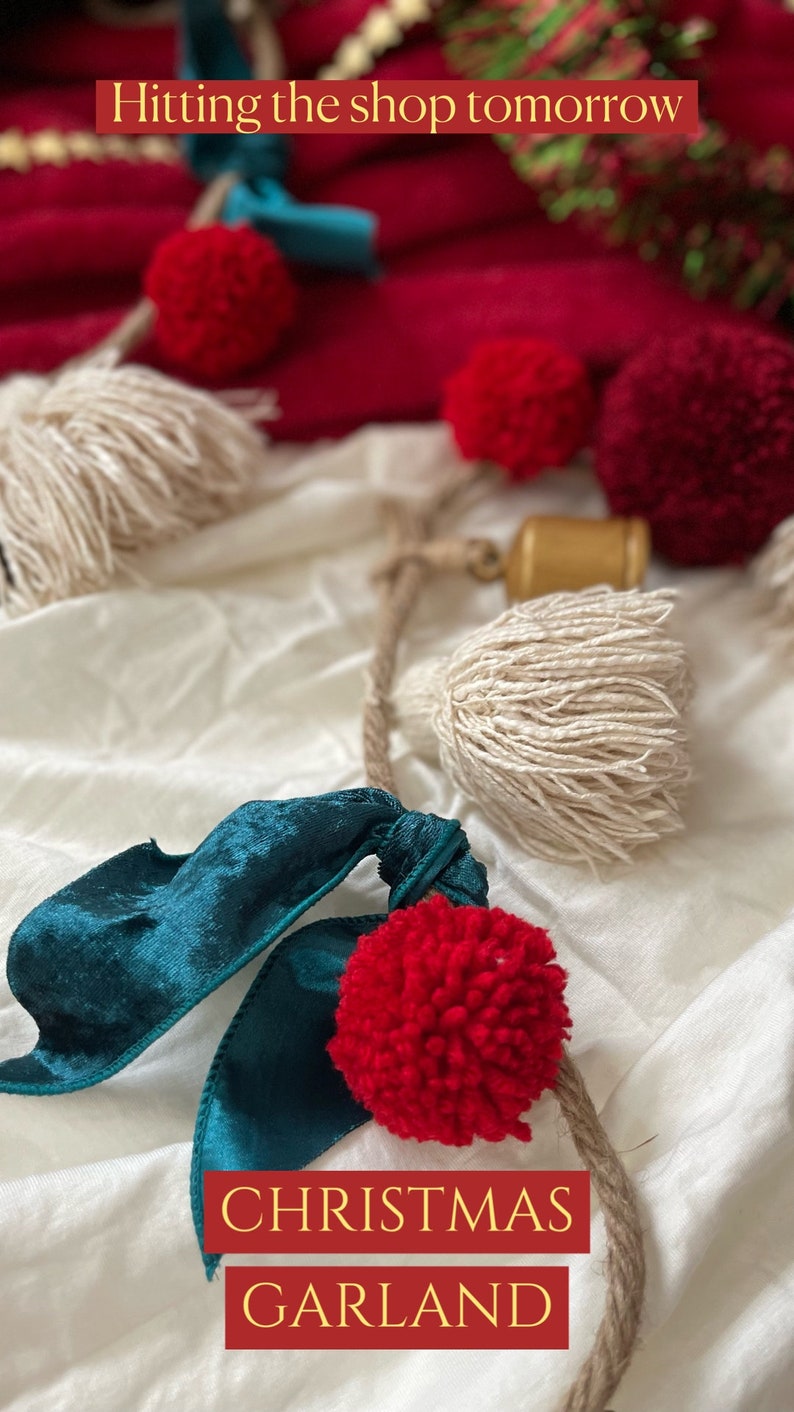 Garland, Vintage Garland, Vintage Christmas Garland, Christmas ...