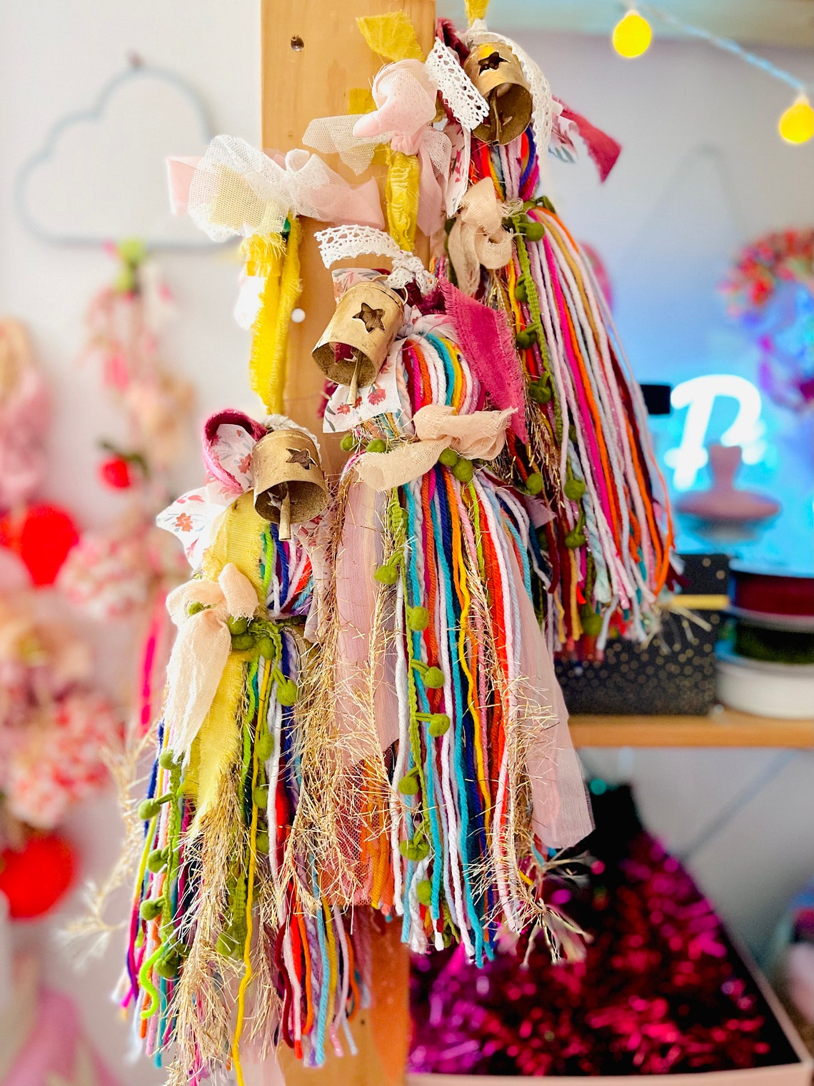 Tassel, Boho Decoration, XL Bohemian Bell Tassel, Vintage Cutwork Bell ...