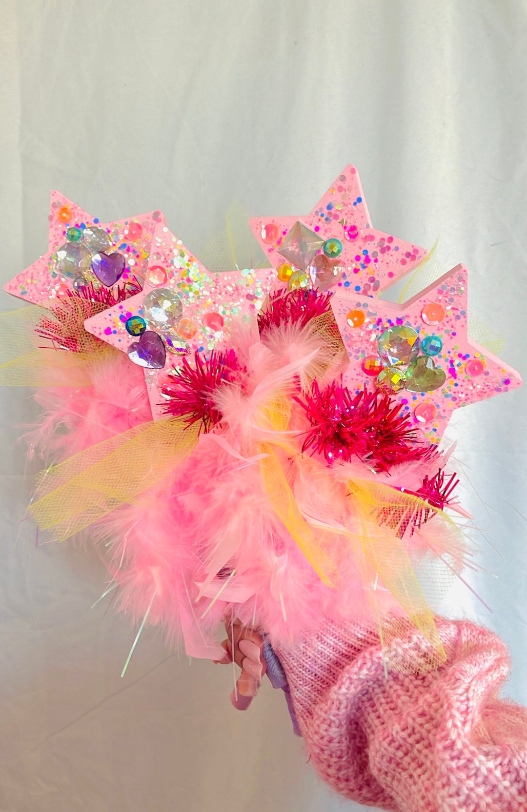 Set of 4 Confetti Star Wands: Party Favor Bundle - Etsy