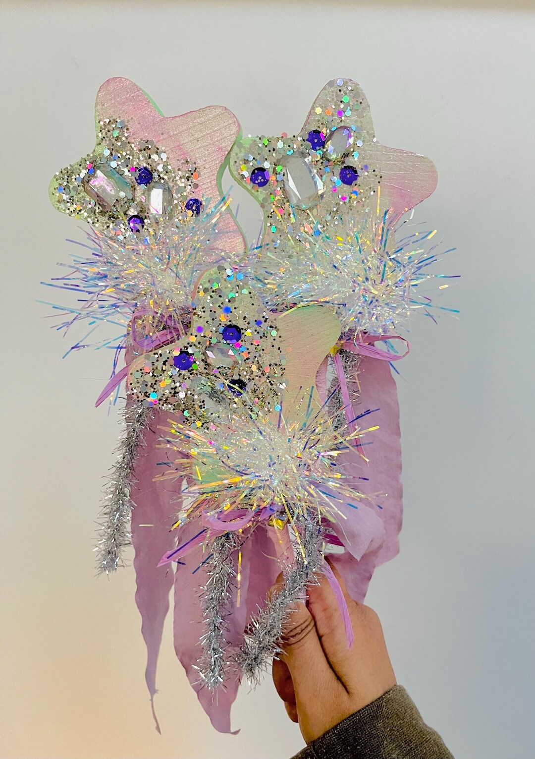 Set of 3 Stars Wands, Christmas Bundle Wands, Christmas Stocking ...