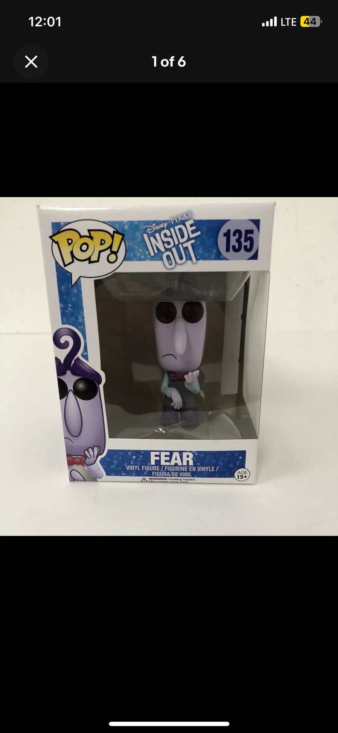 Funko Pop Disney Pixar Inside Out Fear 135 Vaulted New - Etsy