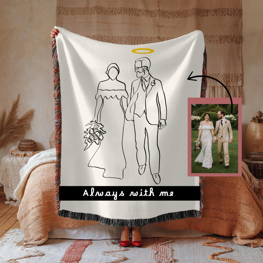 Memorial Gift, Custom Memorial Woven Blanket, Personalized Tribute ...
