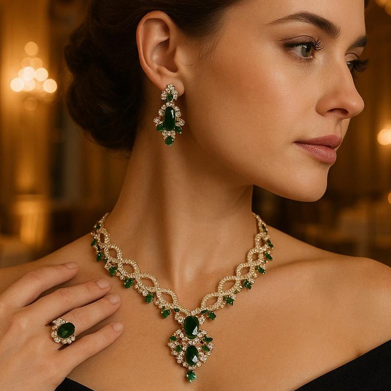 Emerald Crystal Swarovski - Etsy