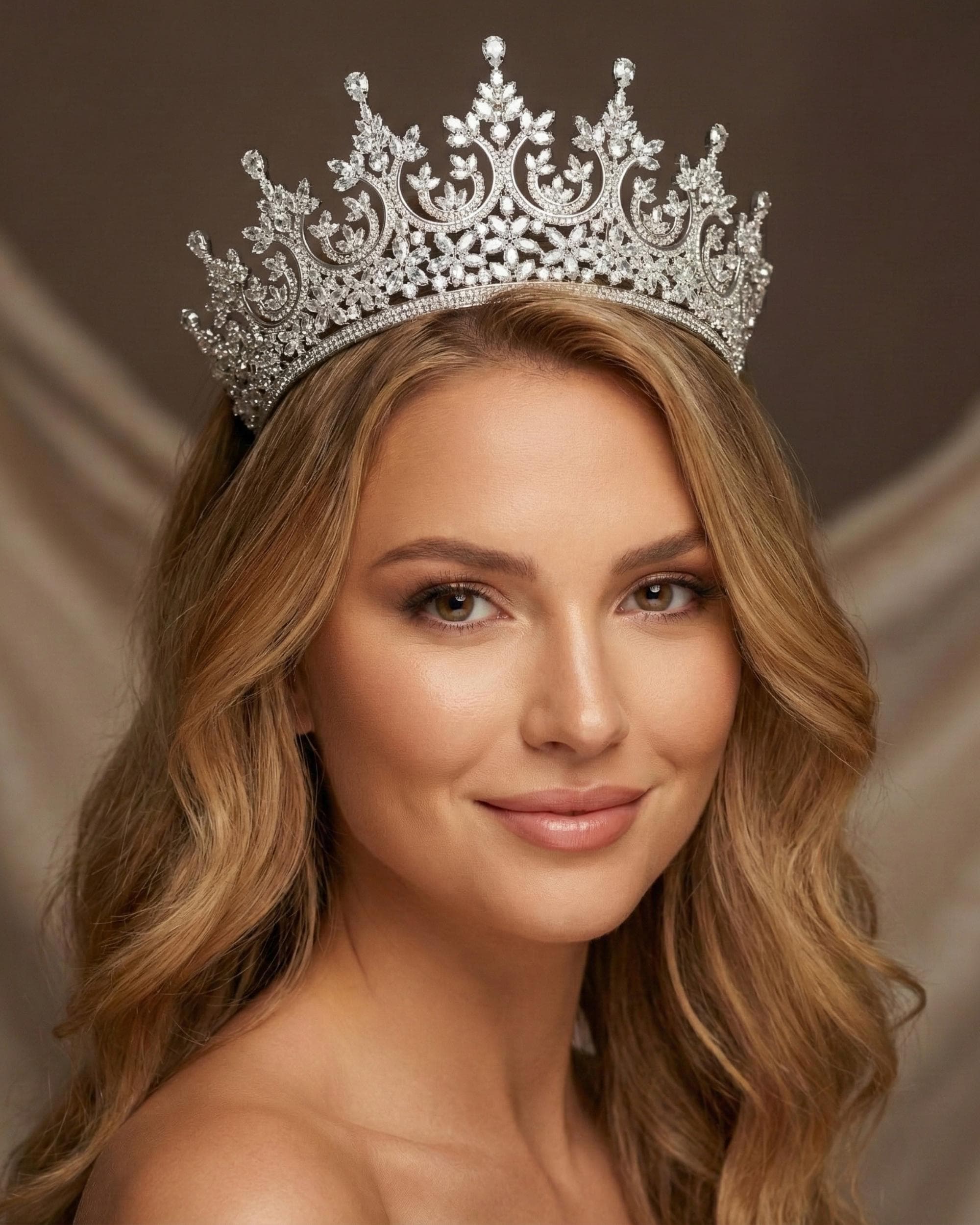 Swarovski Crystal Wedding Tiara: Luxury Silver Bridal Crown for Elegant ...