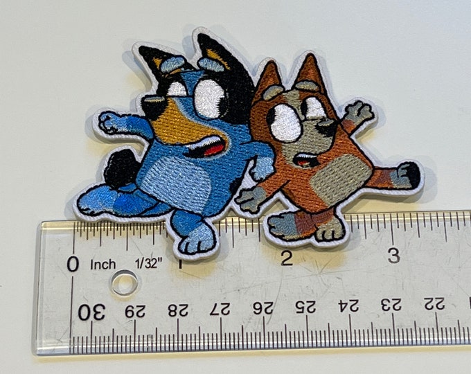 3 Bluey and Bingo Dog Cartoon Iron on Patch - Etsy