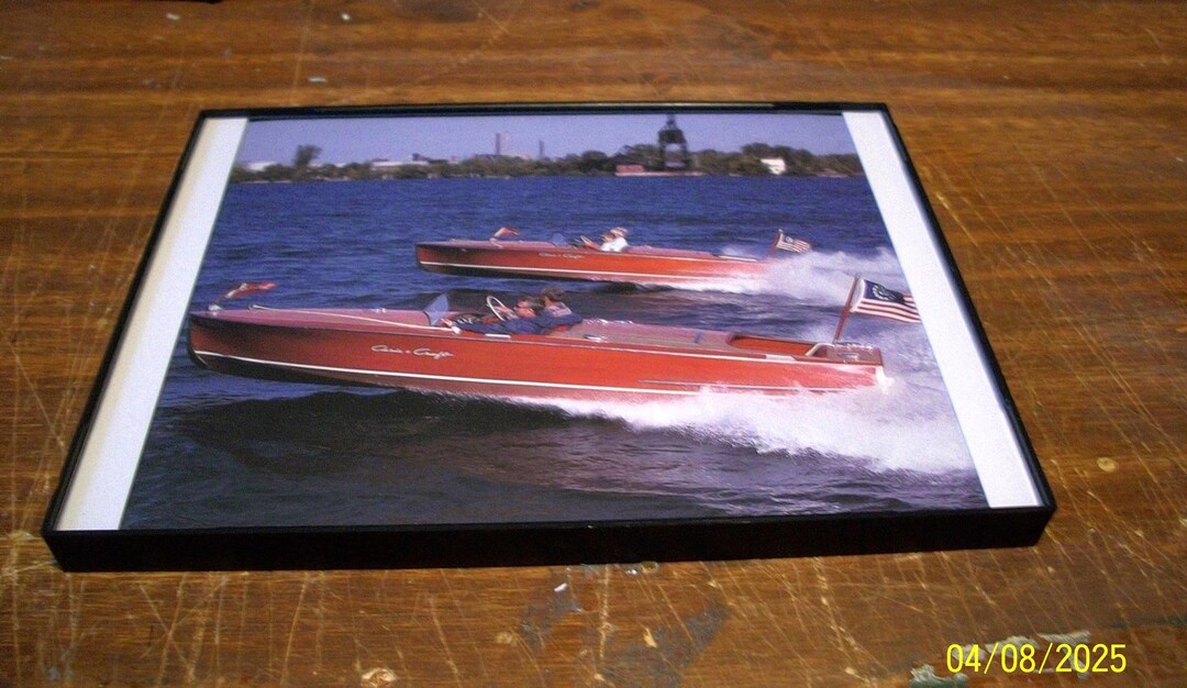 Pair of Vintage Chris Craft Racing Runabouts Wall Art Lake House Decor ...