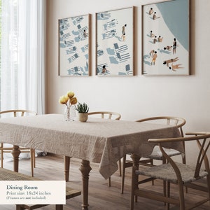 Beach Chair Art Prints: Coastal Triptych Set - Etsy