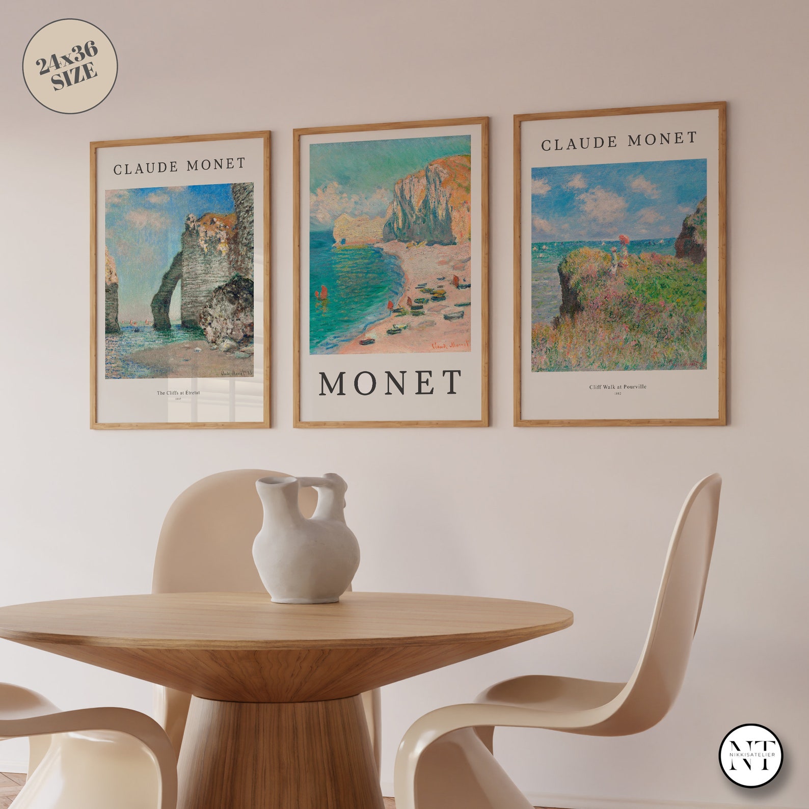 Monet Set of 3 Prints, Gallery Wall Set, Claude Monet, Printable Wall ...