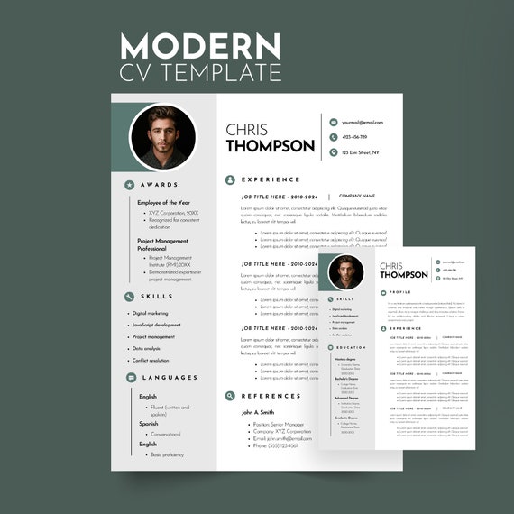 Green Resume Template Package Simple Resume Template