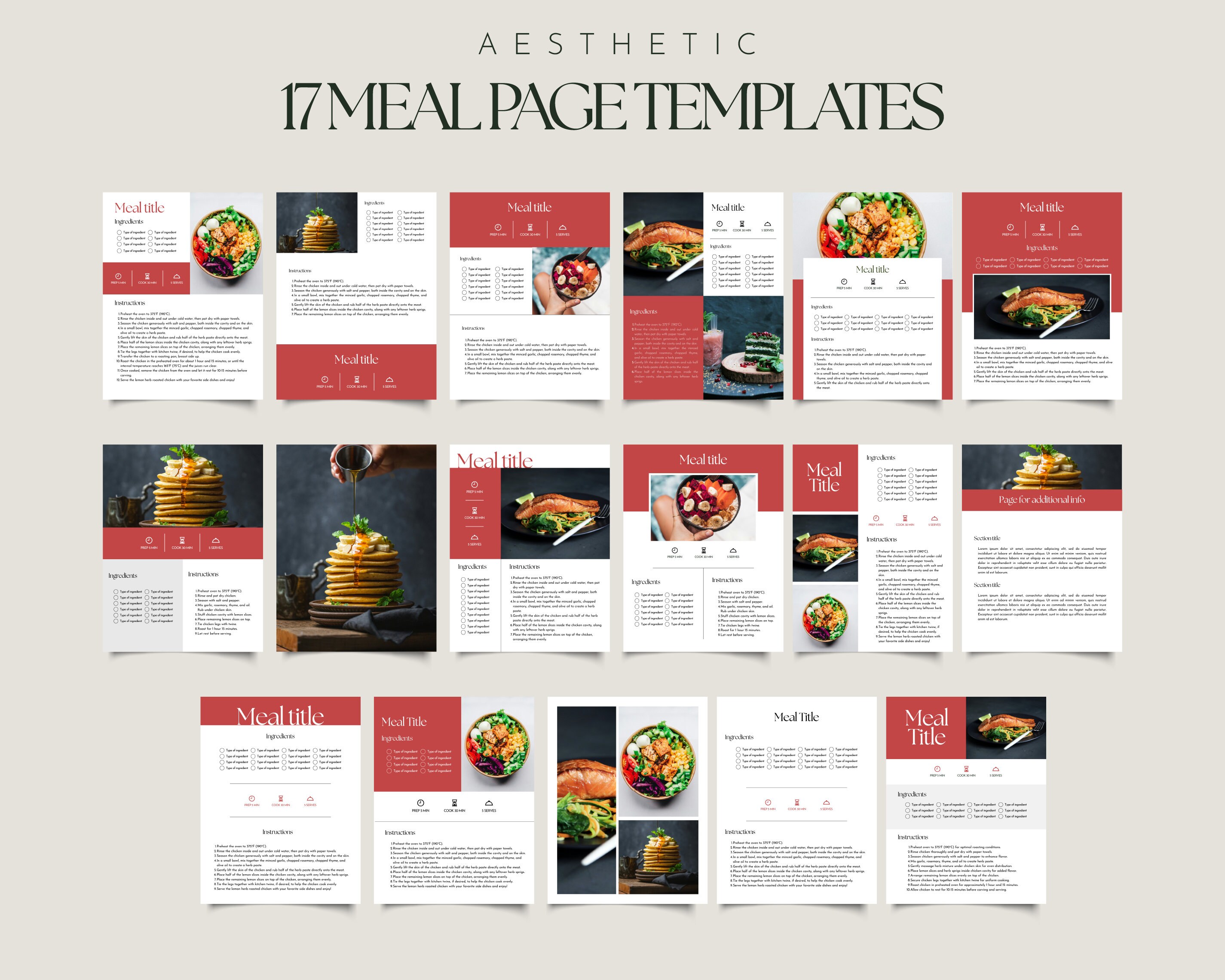 Editable Cookbook Template - Printable Recipe Book Template - DIY ...