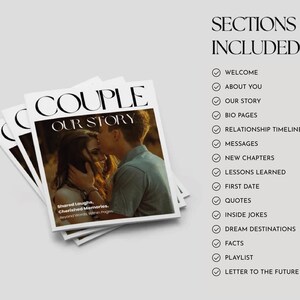 Personalized Couple's Magazine Template, Romantic DIY Gift (digital ...