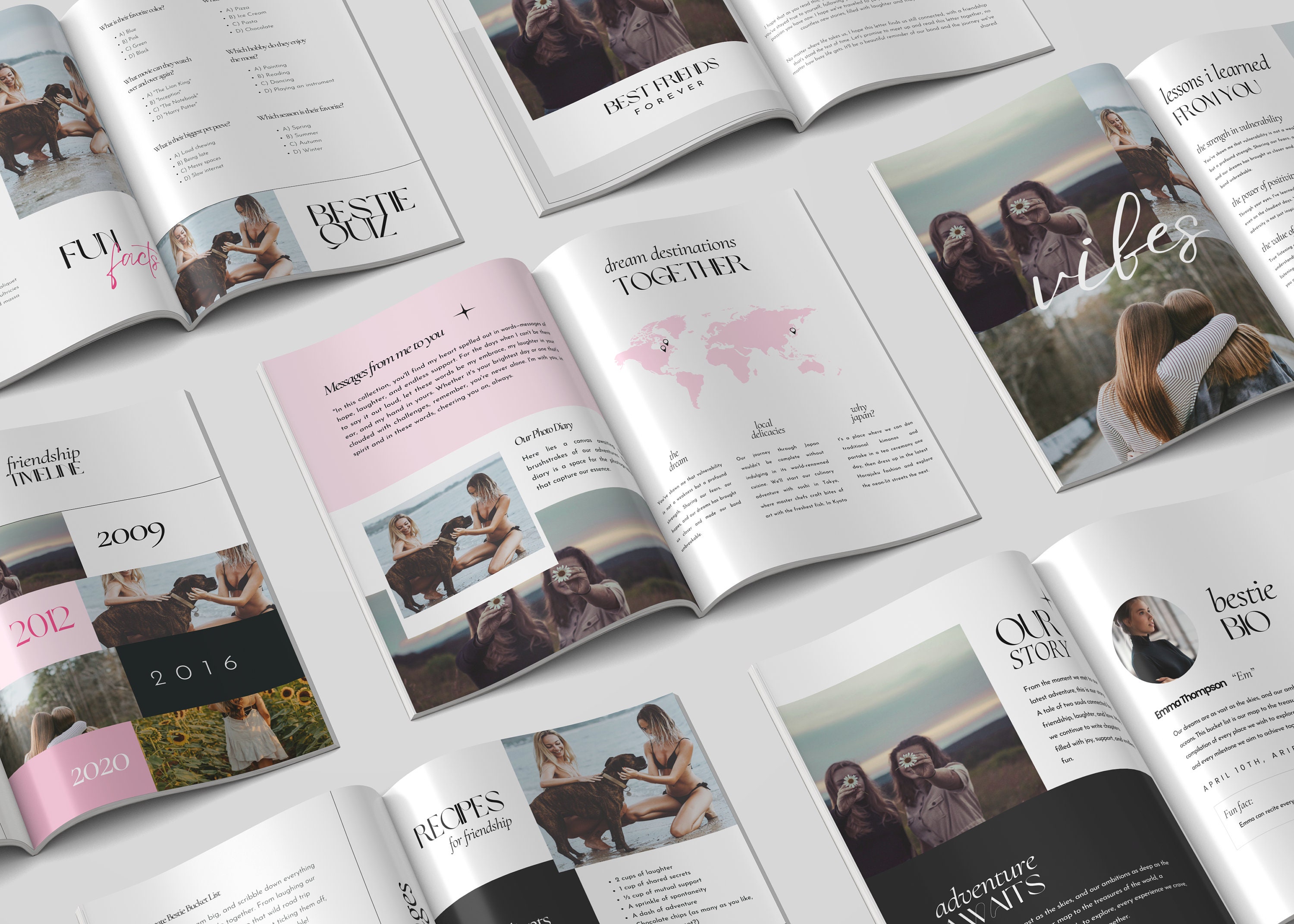 Printable BFF Magazine - Personalized Besties Gift, Bestie Magazine ...