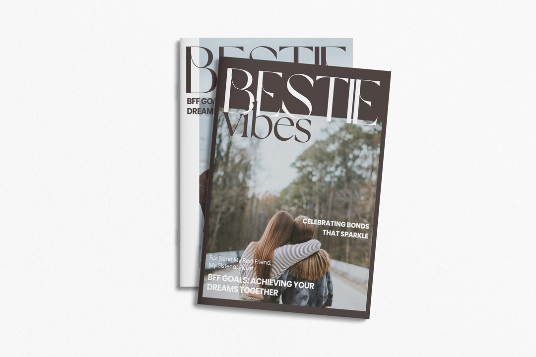 Printable Bestie Magazine Gift Personalized Besties Gift, Custom Best ...