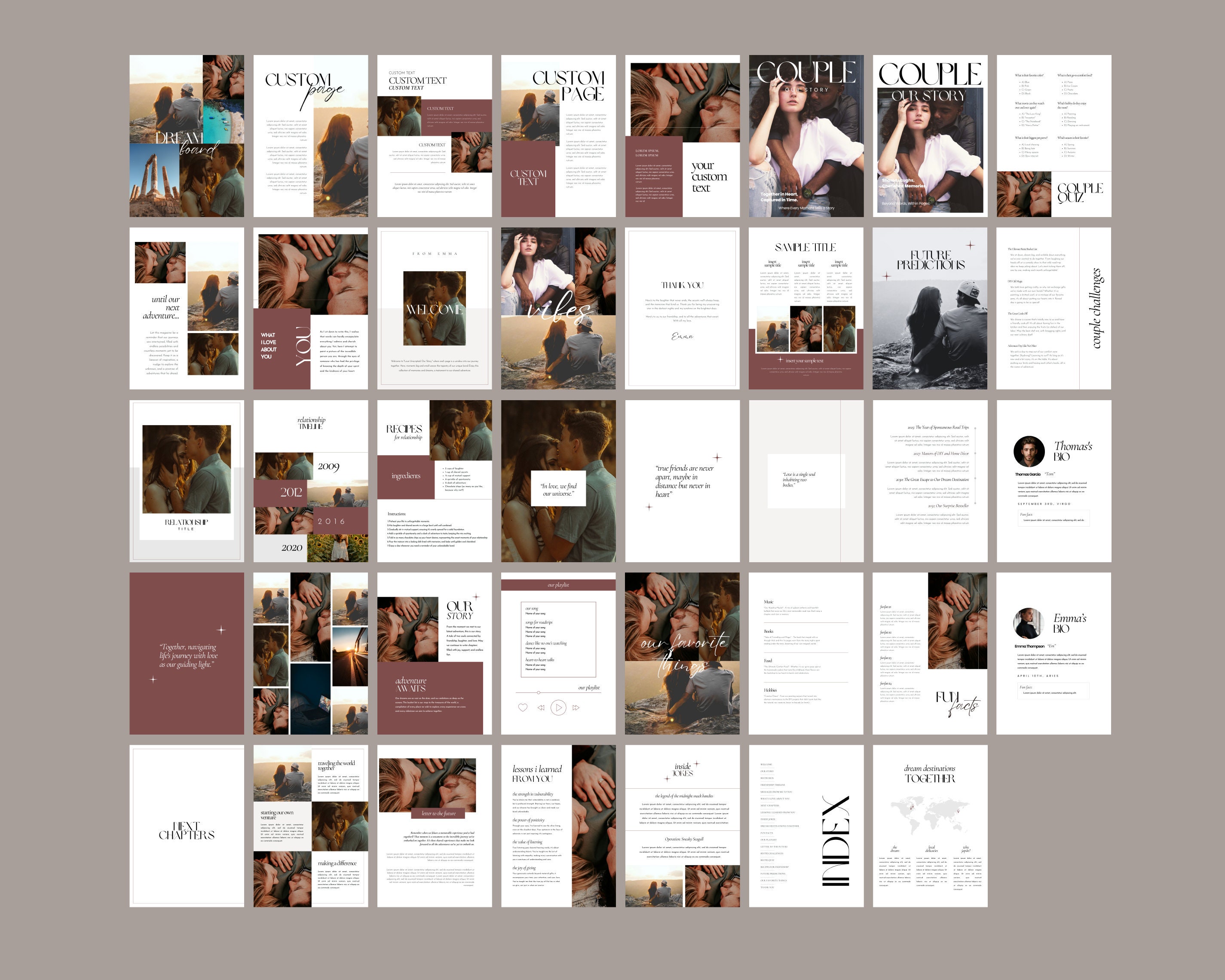 Customizable Couple Magazine, DIY Love Memory Book, Personalized Gift ...