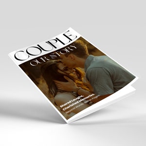 Personalized Couple's Magazine Template, Romantic DIY Gift (digital ...