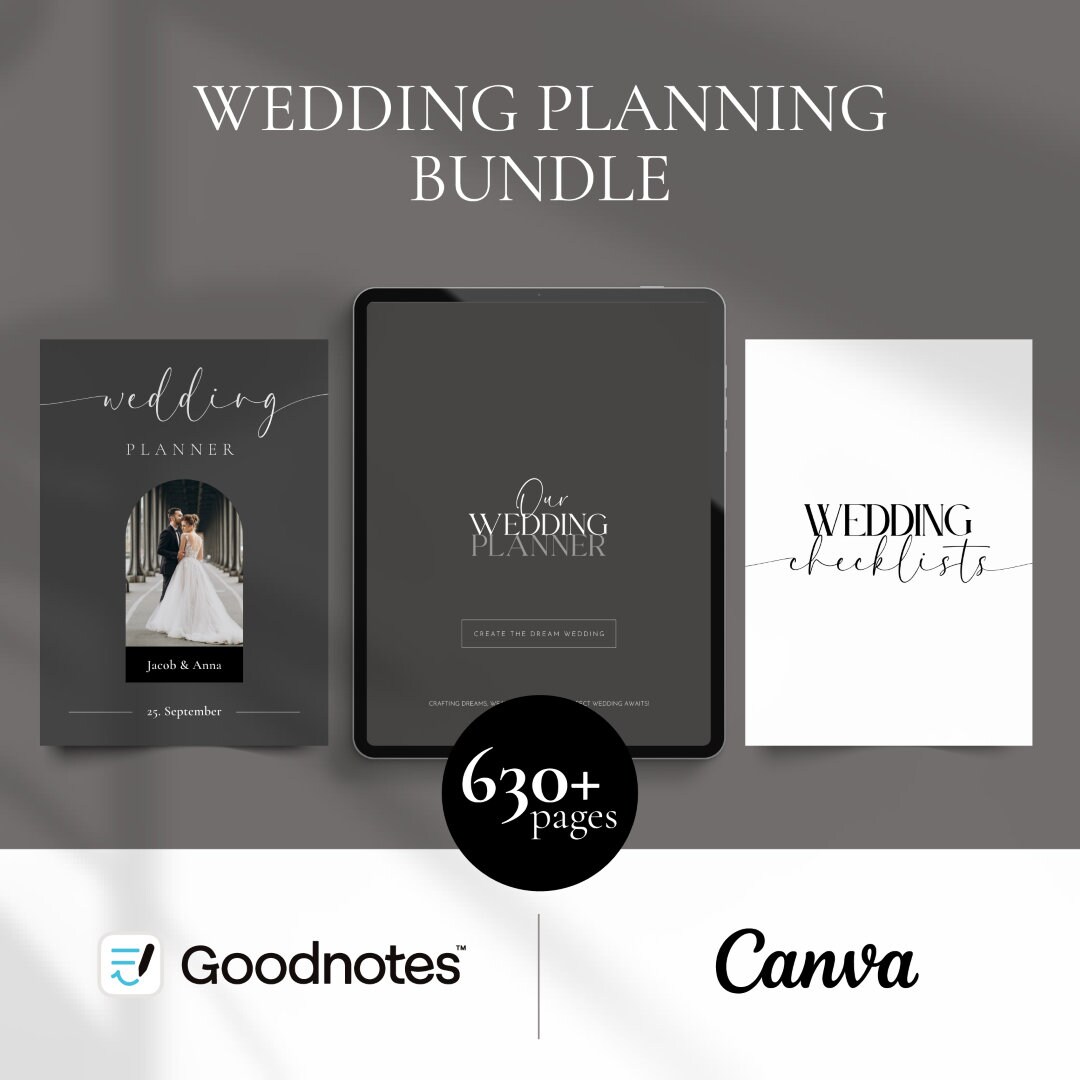 Wedding Planning Bundle Template, Digital Wedding Planner Template ...