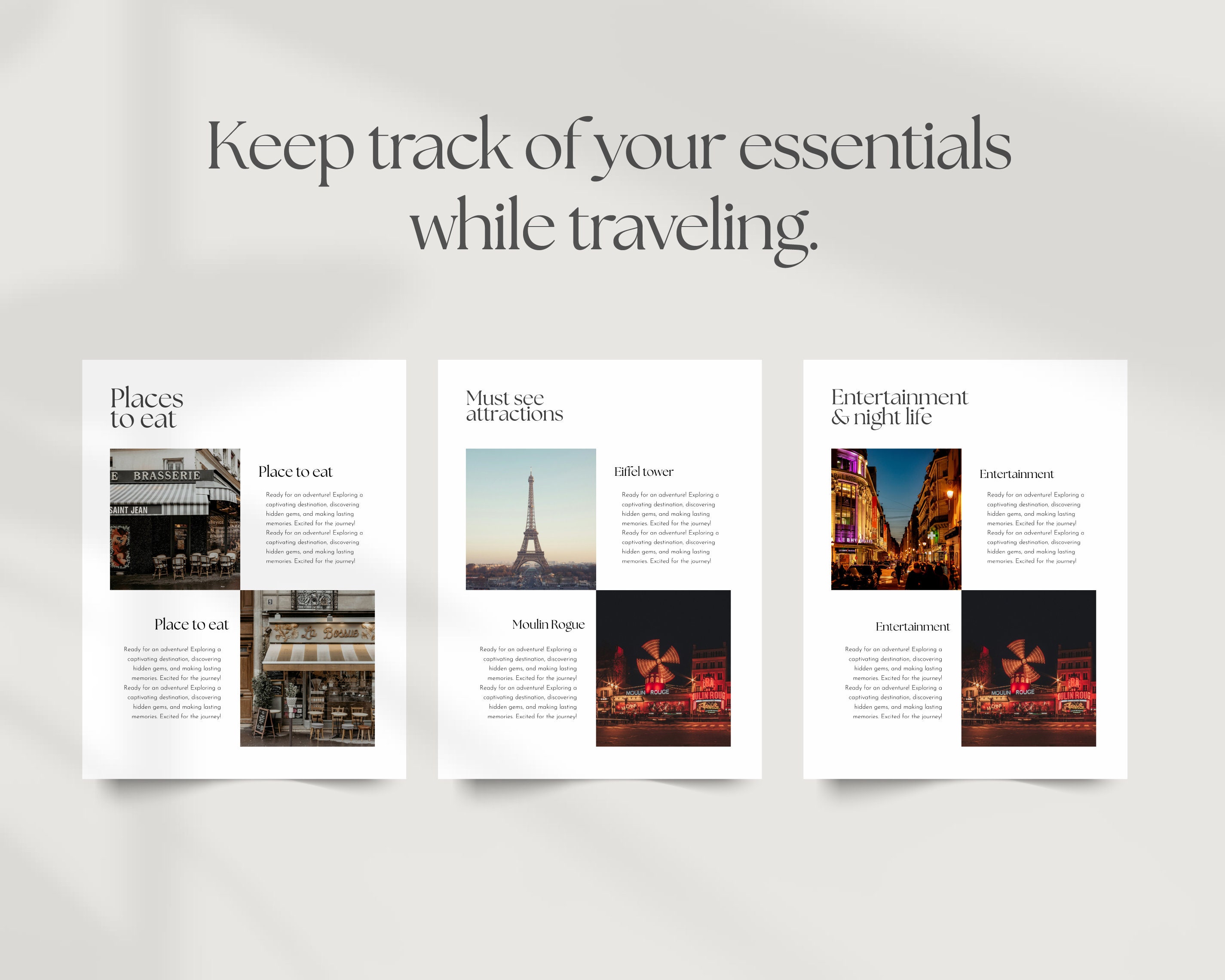 Custom Travel Itinerary Template, Personalized Trip Planner, Digital ...