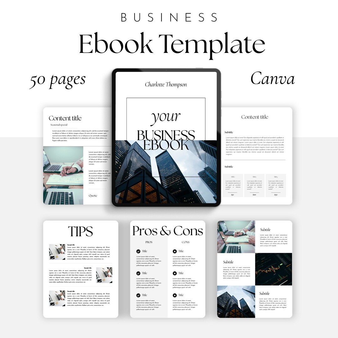 Business Ebook Template, Canva Course Workbook, Lead Magnet, Book ...
