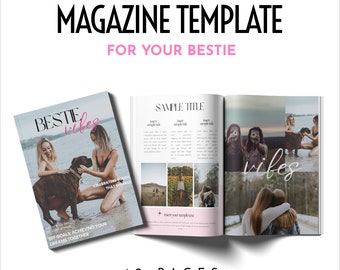 Printable Bestie Magazine Gift Personalized Besties Gift, Custom Best ...