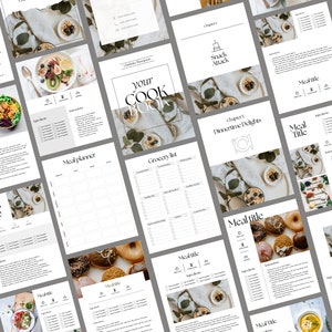 Printable Cookbook Template - Custom Recipe and Meal Planner - Digital ...