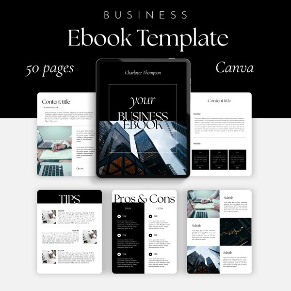 Business Ebook Template, Canva Course Workbook, Lead Magnet, Book ...