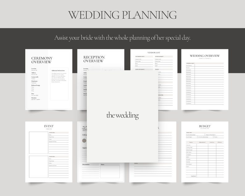 Printable Maid of Honor Planner, Duties Checklists Template, PDF ...