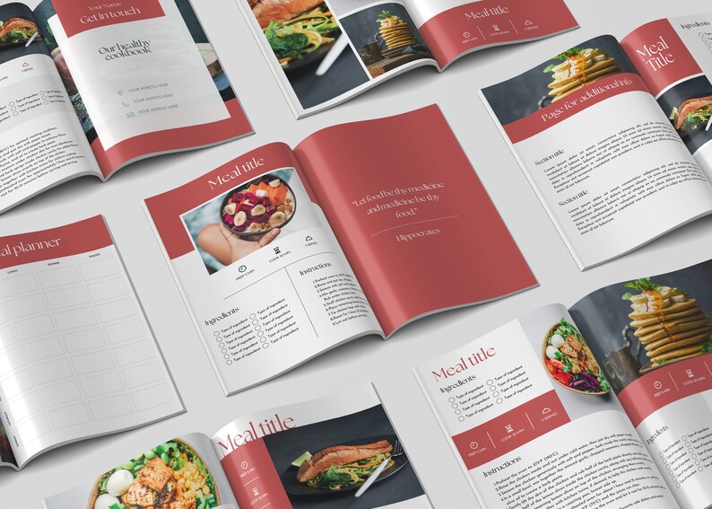 Editable Cookbook Template - Printable Recipe Book Template - DIY ...
