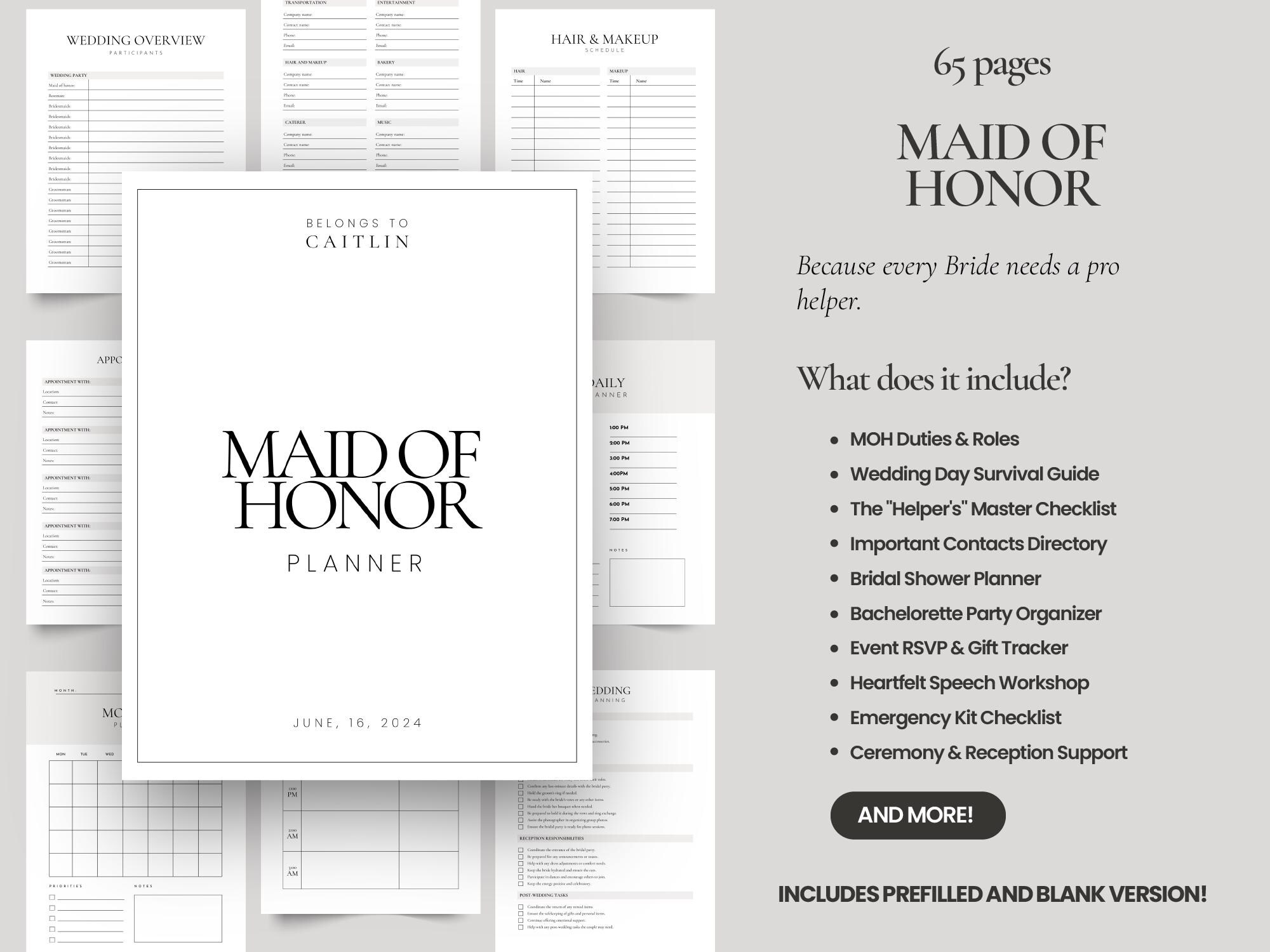 Printable Wedding Planner Template, 420+ Page Canva Wedding Day Binder ...