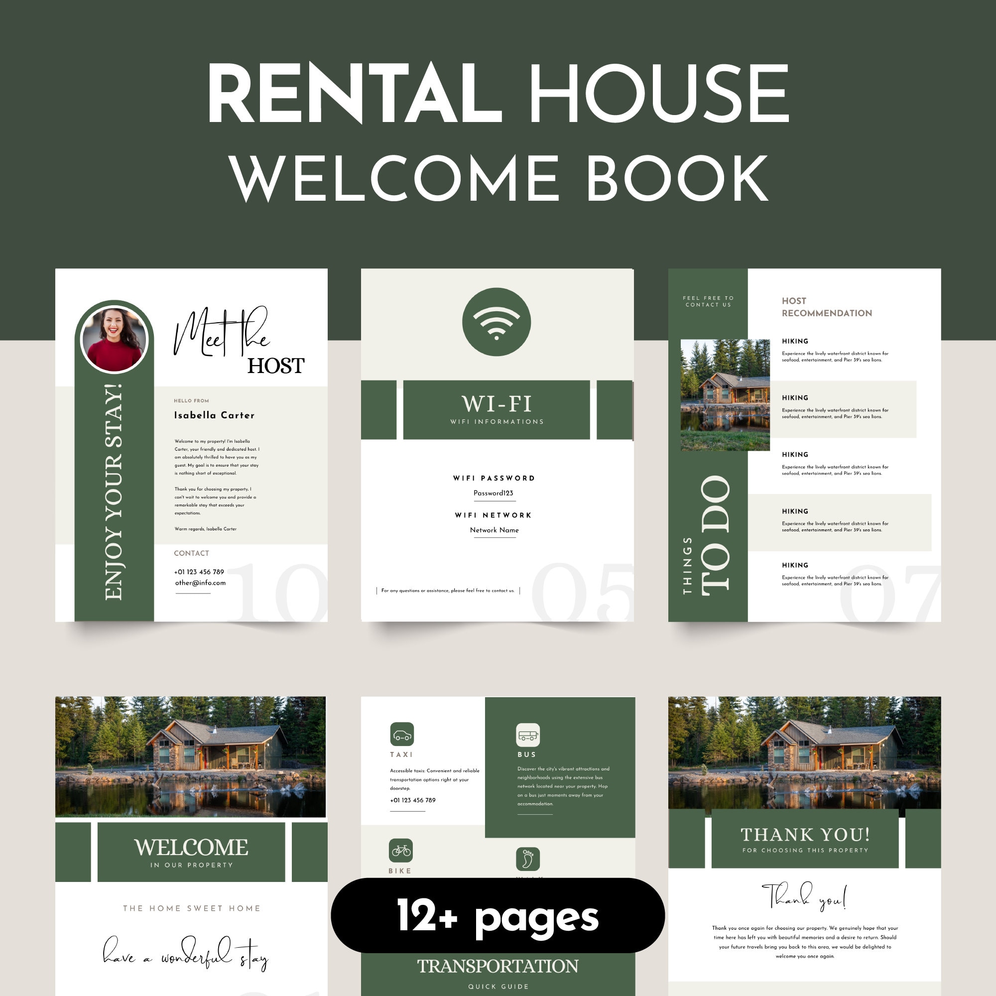 Editable Vacation Rental Welcome Book | Airbnb, VRBO (PDF Template) - Etsy