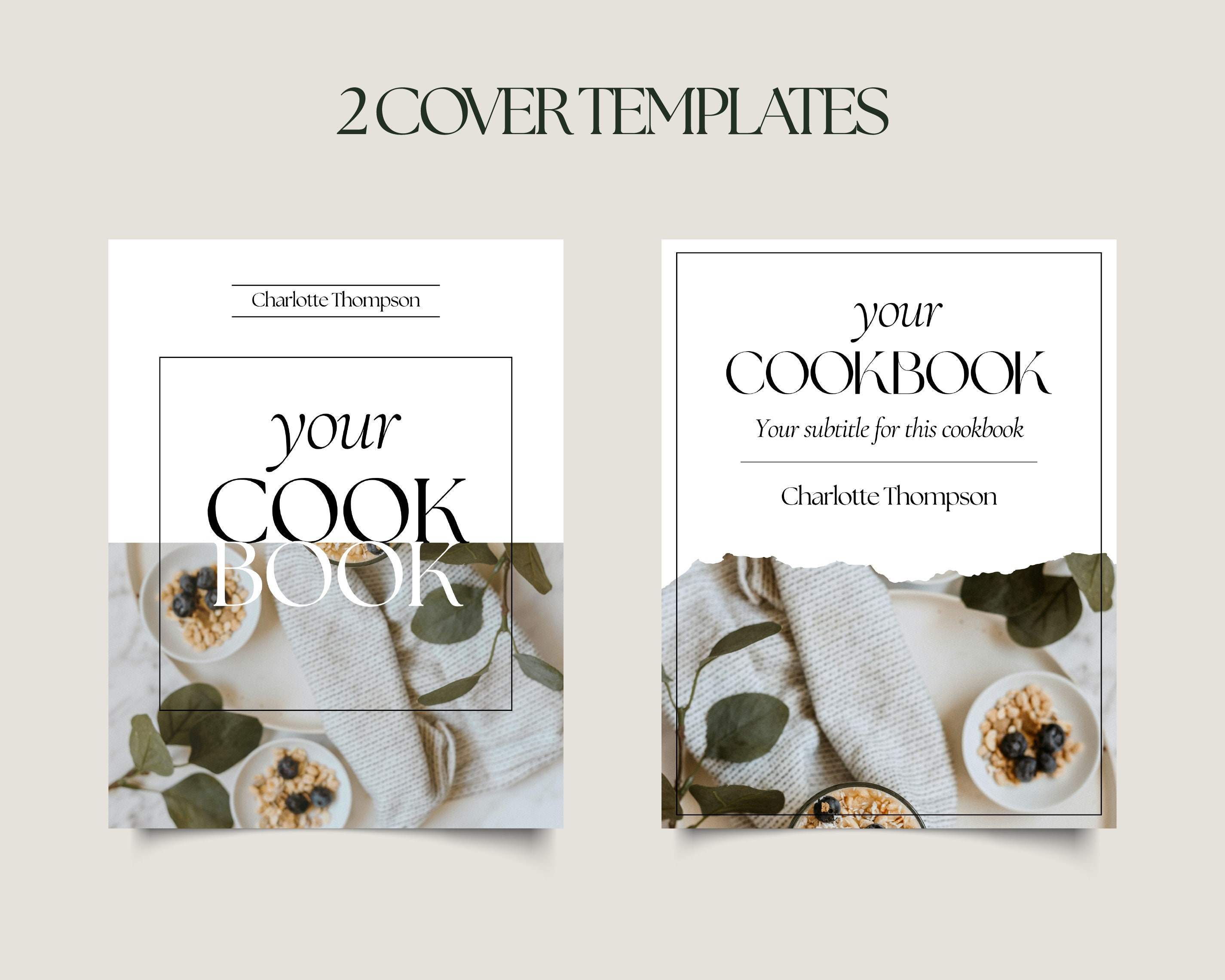 Printable Cookbook Template Custom Recipe and Meal Planner Digital DIY ...