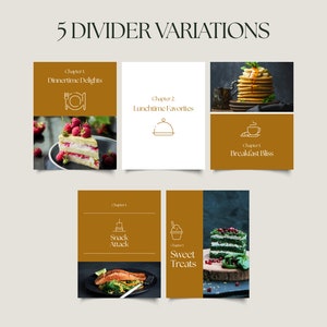 Cookbook Template for Canva, Editable Recipe Book, Home Cooking, Food ...