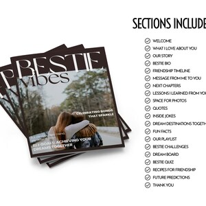 Printable Bestie Magazine Gift - Personalized Besties Gift, Custom Best ...