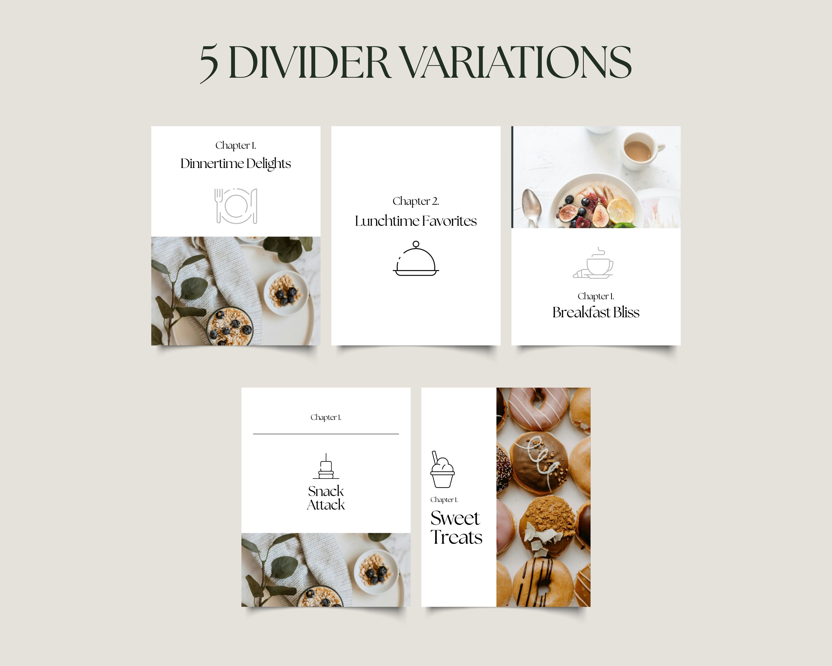 Printable Cookbook Template Custom Recipe and Meal Planner Digital DIY ...