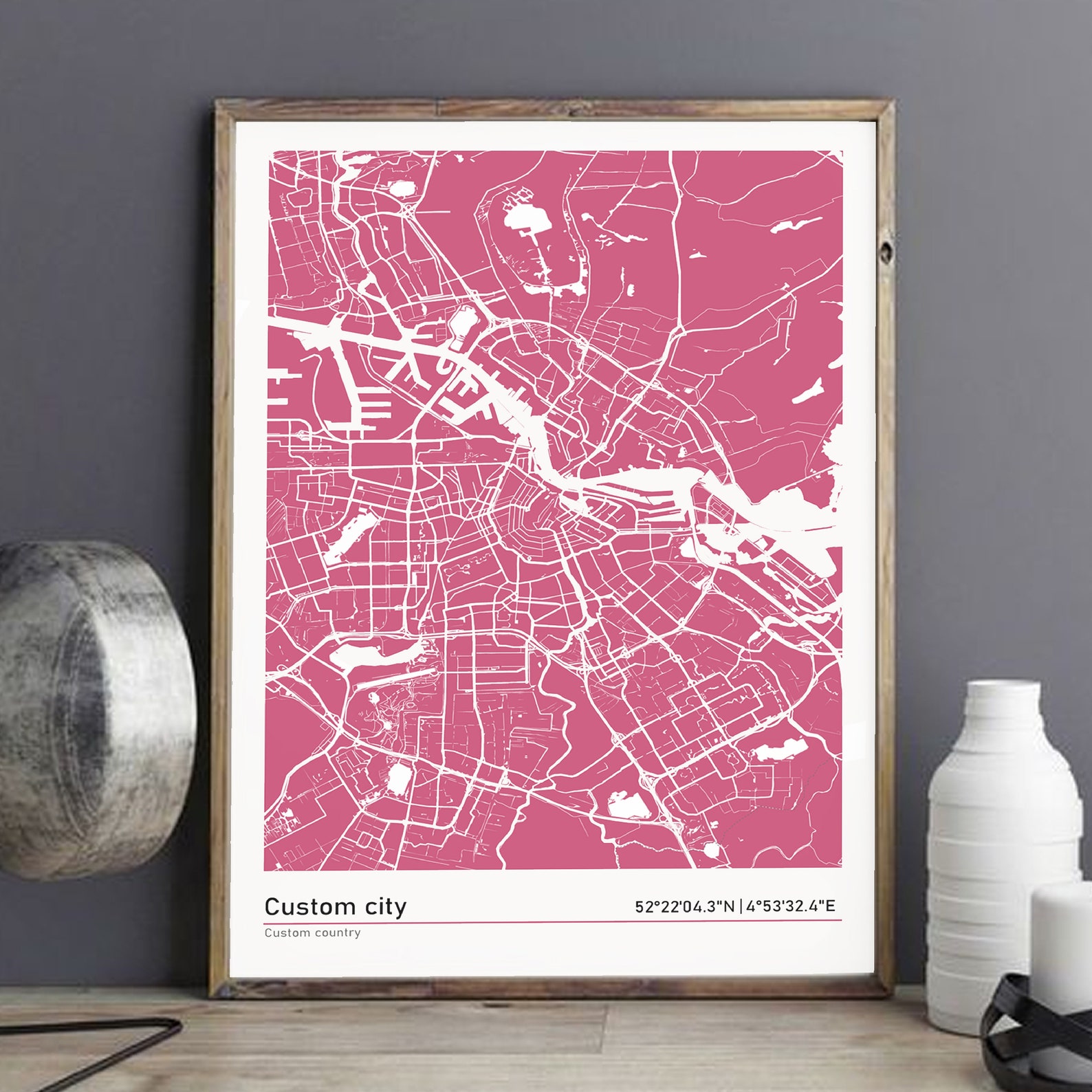 Customized City Print, Digital Download, Any City Map, Personalized Map ...