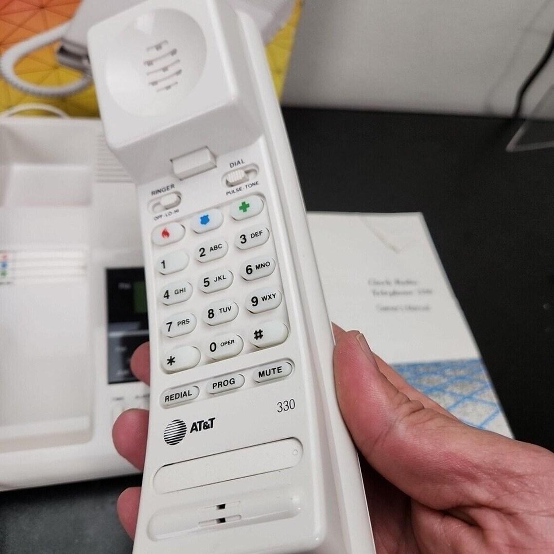 Vintage AT&T Model CRT 330 Desk Corded Telephone Digital Clock Alarm Am ...