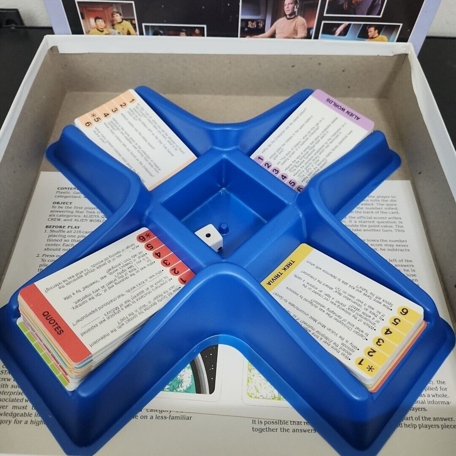 Original 1985 Star Trek Edition Trivia Game by Golden Open Box Complete ...