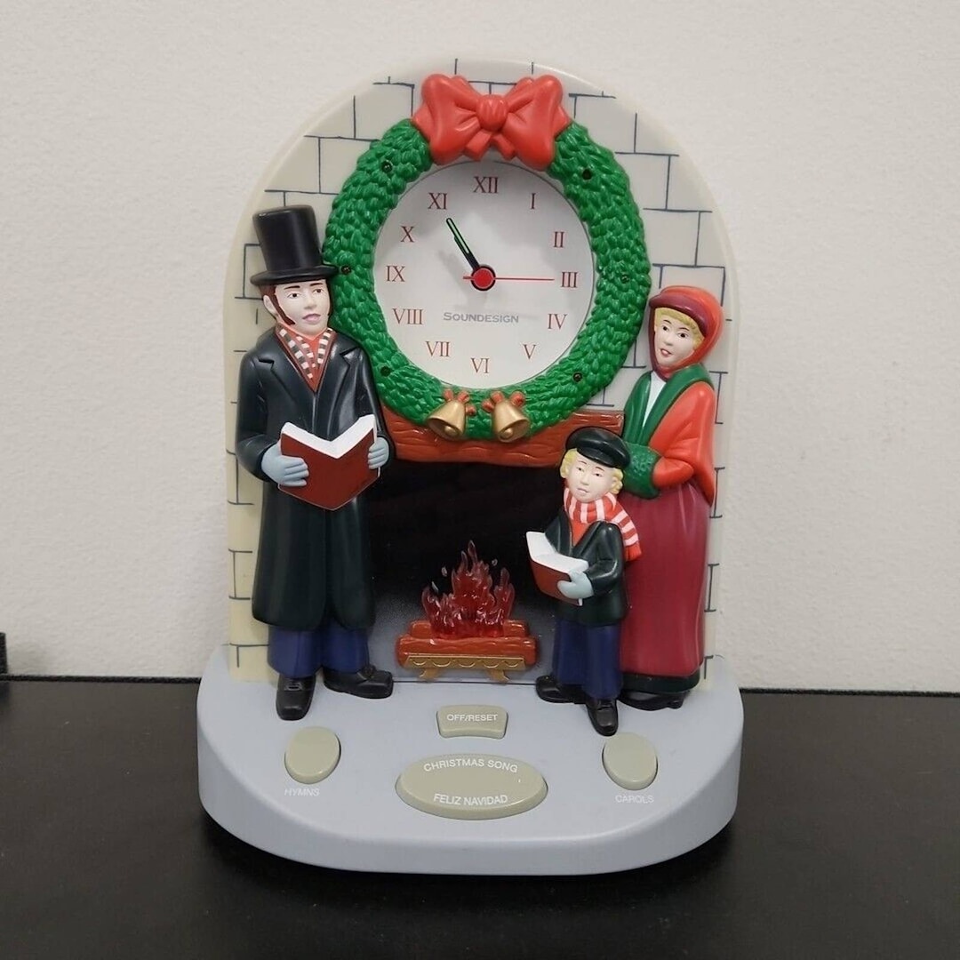 Vintage Musical Christmas Carol Clock Lights Holiday Soundesign - Etsy