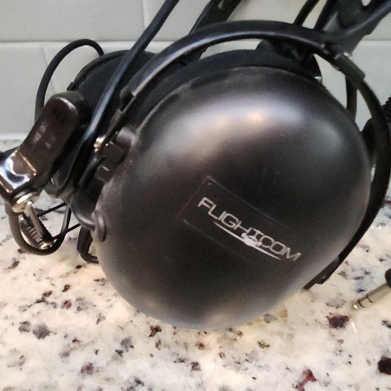 Flightcom Aviation Pilot Headset With Volume Control and Microphone - Etsy