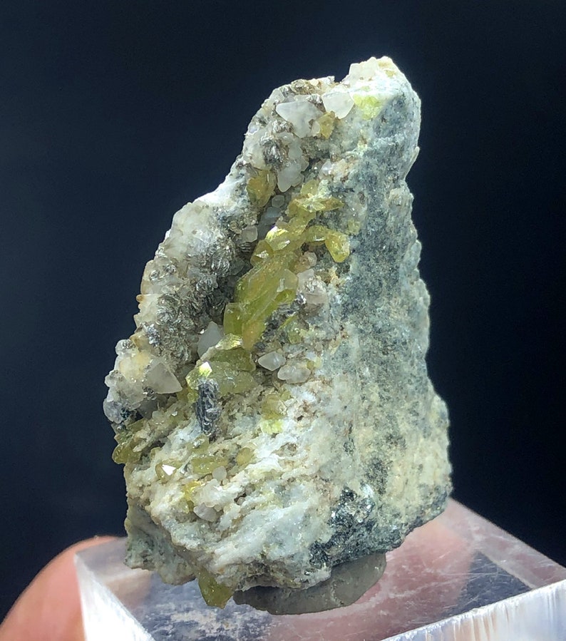 Natural Beautiful Lush Green Sphene Titanite Specimen, Raw Sphene ...