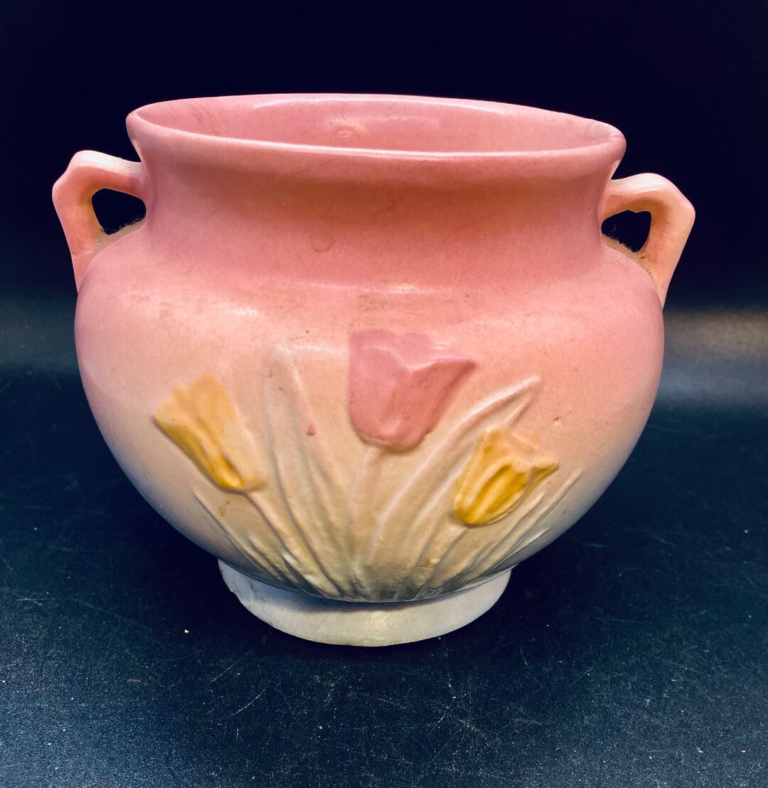Hull USA Sueno Tulip Jardiniere Pottery - Etsy