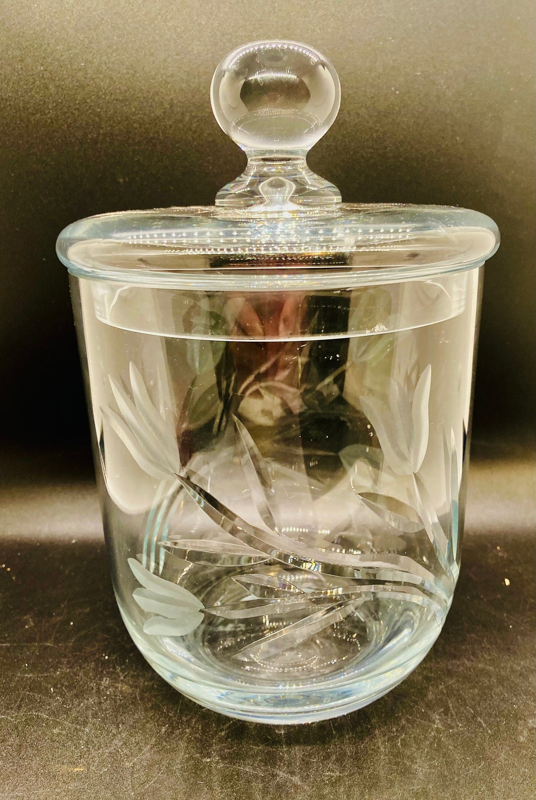 Vintage Colony Lead Crystal Canister or Ice Bucket - Etsy