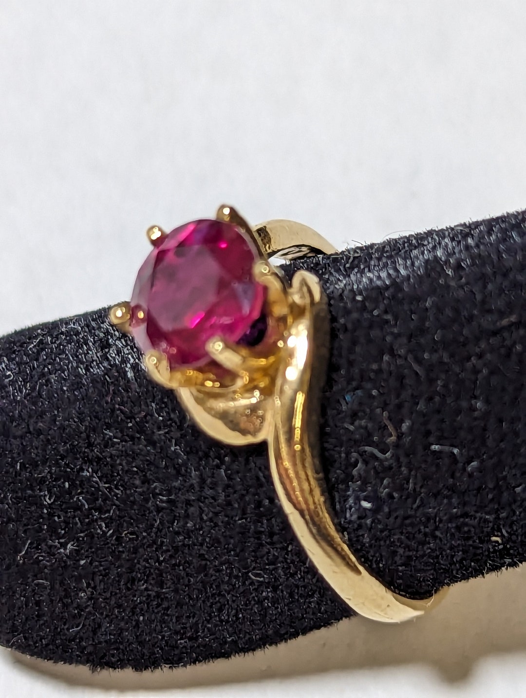 14K Gold Ruby Ring - Etsy