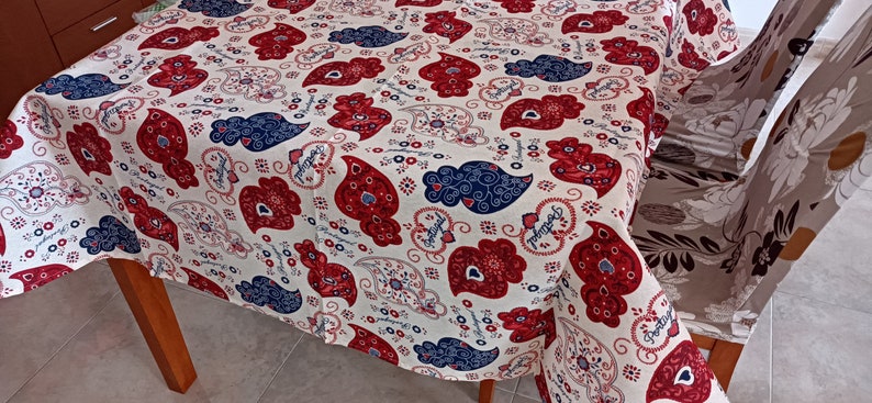 Portuguese Traditional Table Cloth, 150x200cm, Colourful Design Print ...