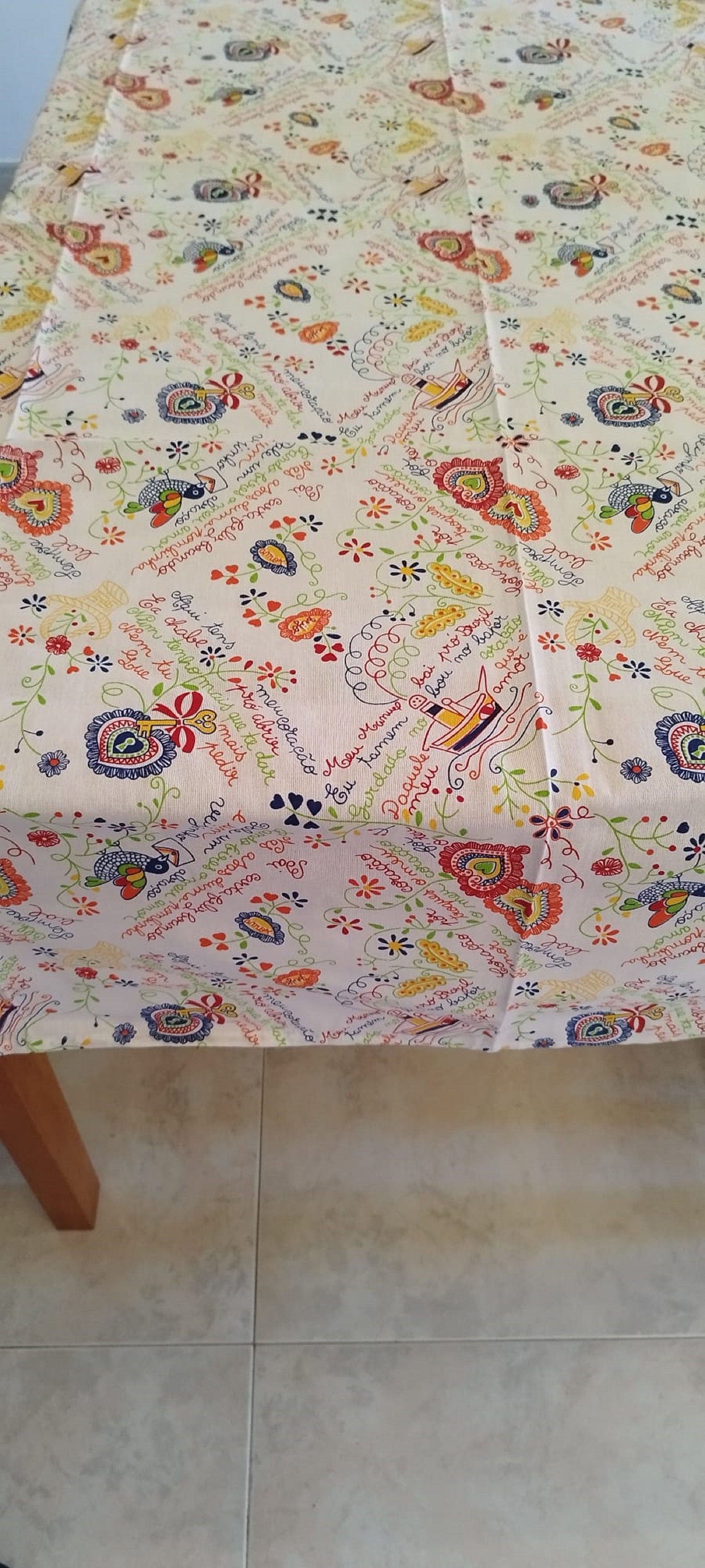 Portuguese Traditional Table Cloth, 150x200cm, Colourful Design Print ...