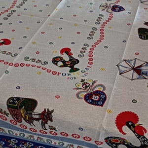 Portuguese Traditional Table Cloth, 150x200cm, Colourful Design Print ...