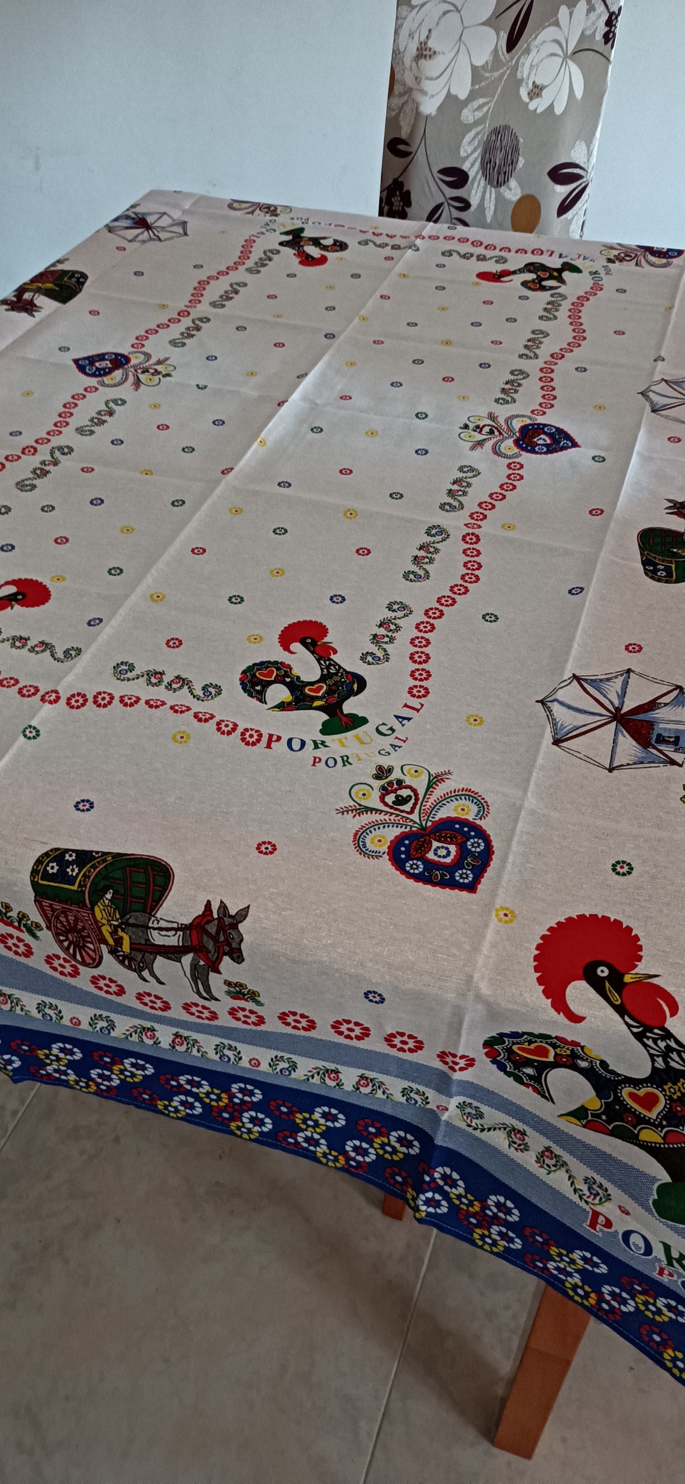 Portuguese Traditional Table Cloth, 150x200cm, Colourful Design Print ...