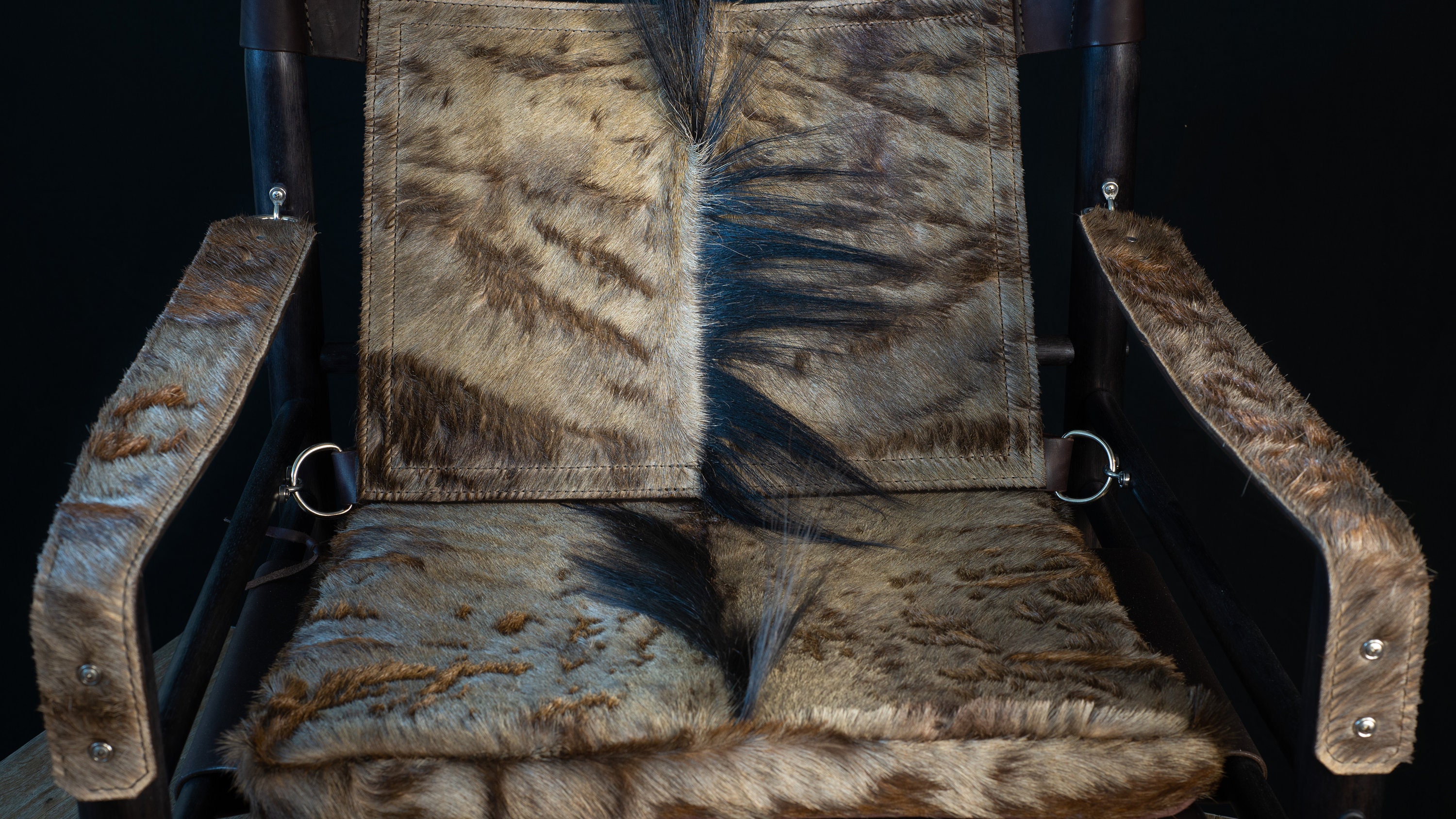Wildebeest Hide Safari Chair - Etsy