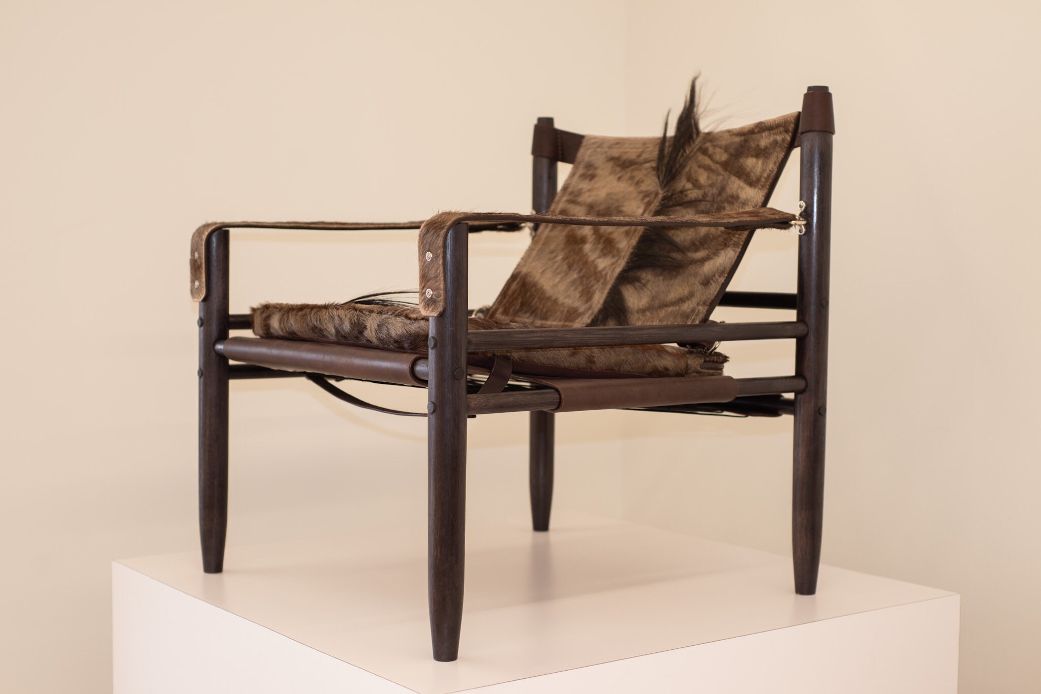 Wildebeest Hide Safari Chair - Etsy